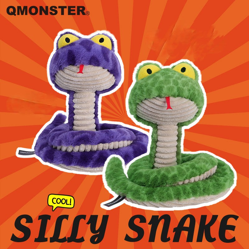 QMonster Silly Snake Super Long Squeaky Toy – Shortie Friends