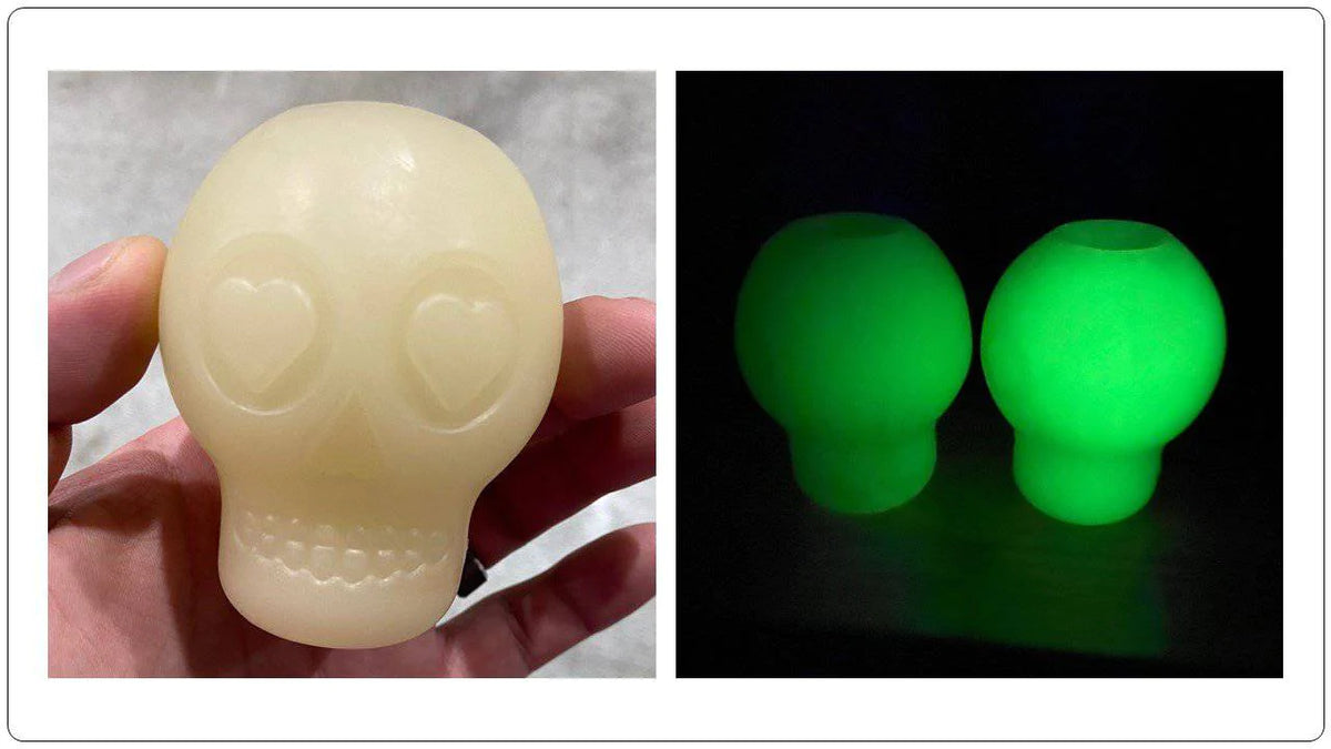 MKB Sodapup Glow in the Dark Sugar Skull Chew Toy & Treat Dispenser ...